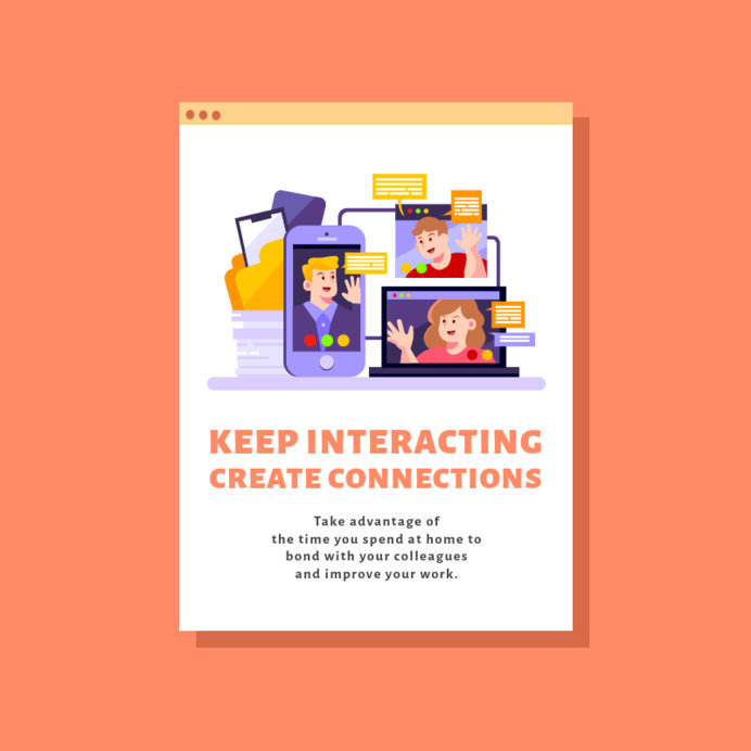 Placeit - Illustrated Instagram Post Template Featuring People ...