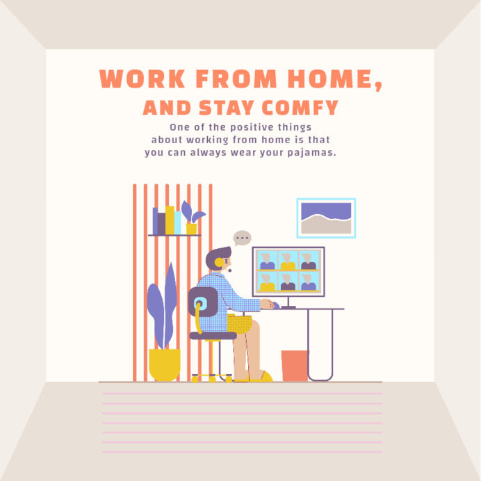 Placeit - Illustrated Instagram Post Design Generator Featuring a Man ...