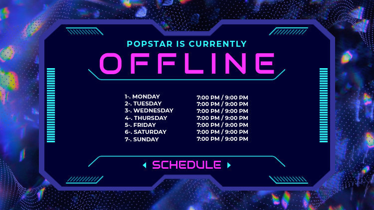 Placeit - Twitch Banner Maker For a Popstar's Streaming Schedule
