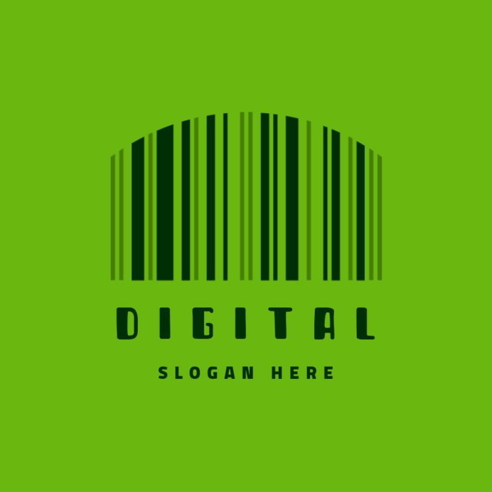 Placeit - Logo Maker Featuring an Arched Bar-Code Graphic