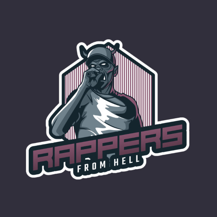Placeit - Music Logo Maker Featuring a Rapper From Hell