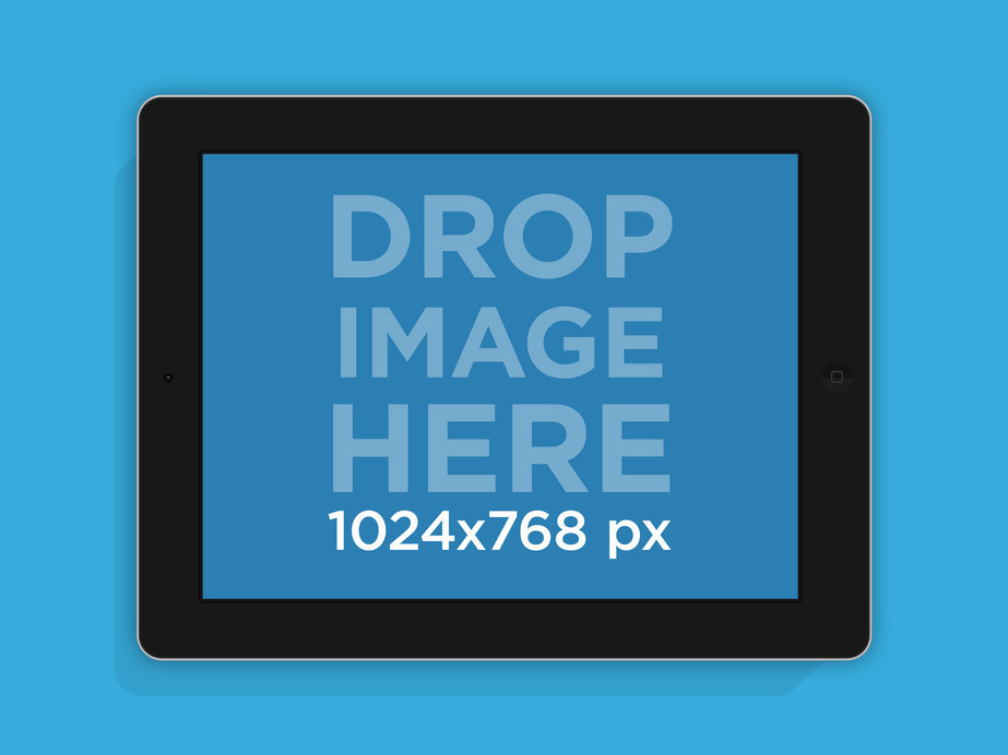 Placeit - iPad Mockup Black Landscape iPad on Background