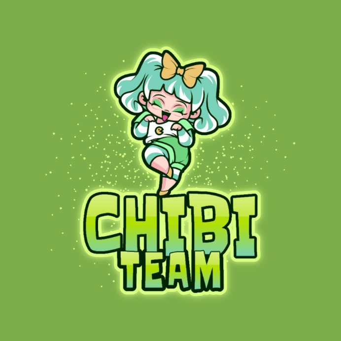 Placeit - Gaming Logo Template Featuring a Chibi Anime Girl