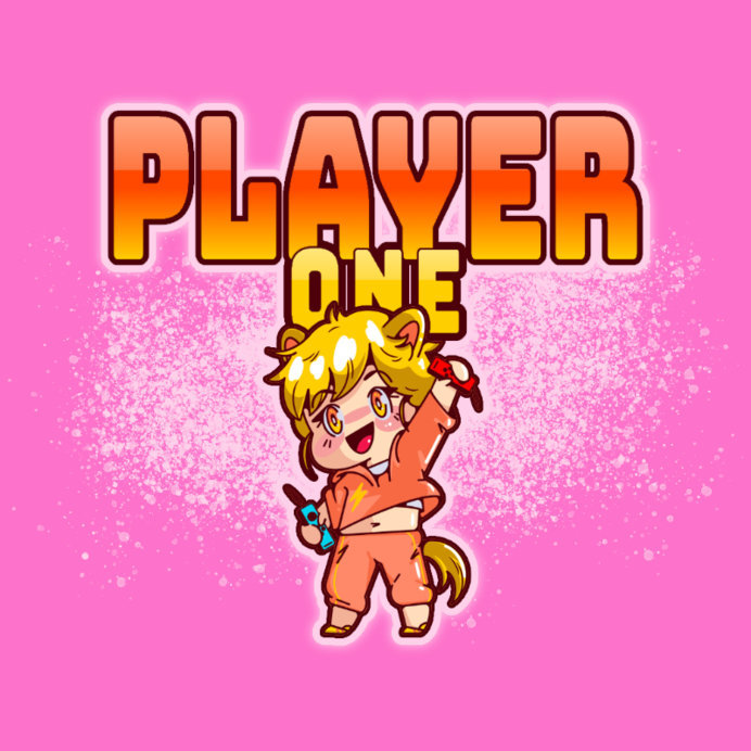 Placeit - Gaming Logo Generator with a Happy Chibi Anime-Style Cartoon