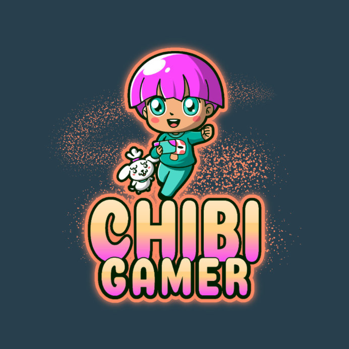 Placeit - Logo Maker with a Cute Chibi Gamer Girl