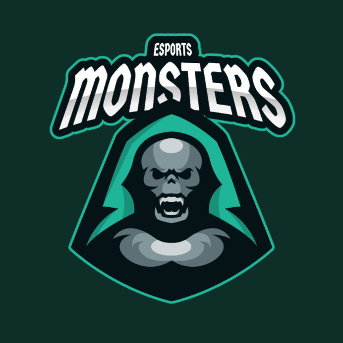 Placeit - Monster-Themed Logo Template for an E-Sports Team