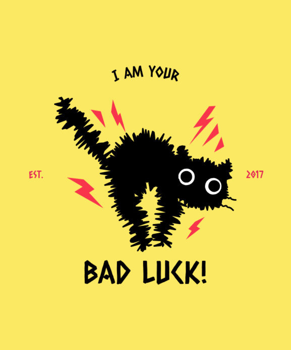 Placeit - Halloween T-Shirt Design Template with a Scared Cat Illustration