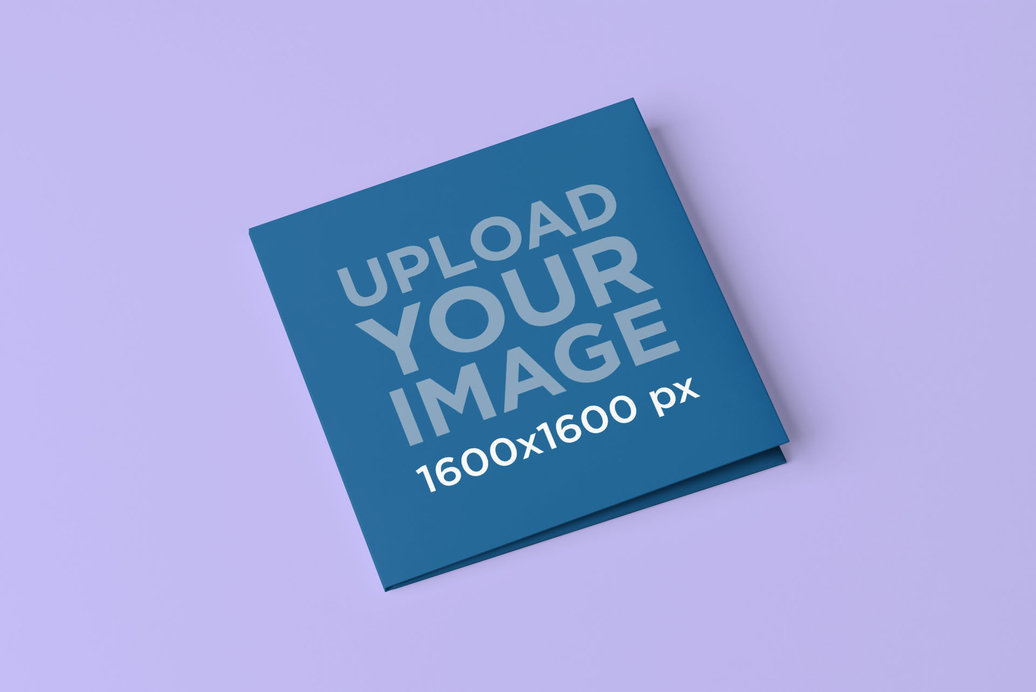 Placeit - Digipak Mockup Featuring a Plain Color Background