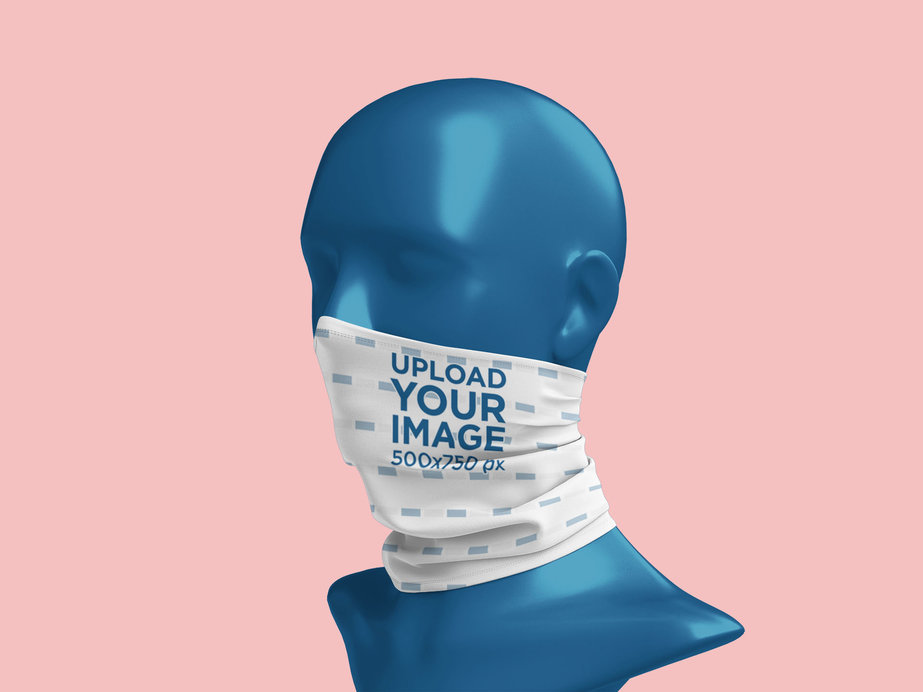 Placeit - Neck Gaiter Mockup Featuring a Rendered Mannequin