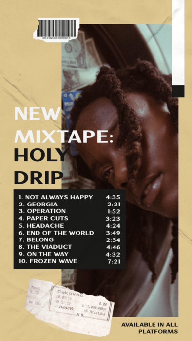 Placeit - Instagram Story Design Creator for Rappers Featuring a New ...