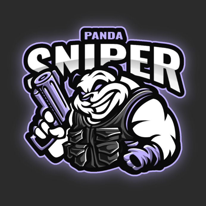 Placeit - Gaming Logo Generator with a Gunner Panda Mascot