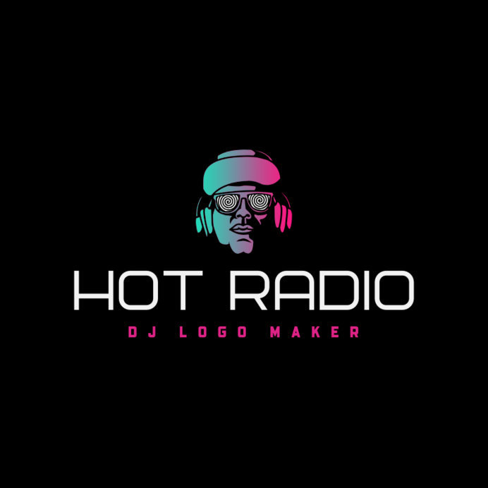 Placeit - Radio Station Logo Maker Featuring a DJ Clipart