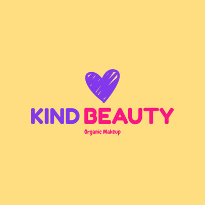 Placeit - Colorful Logo Template for an Organic Makeup Brand