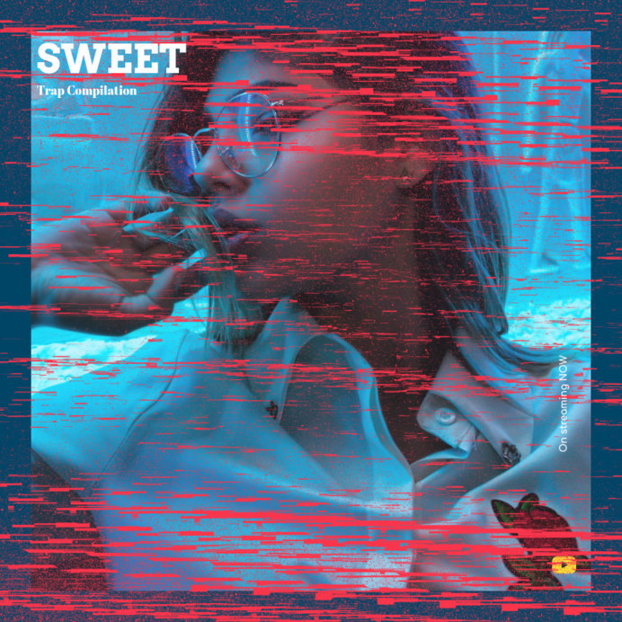 Placeit - Trap Album Cover Maker Featuring a Worn-Out Effect Filter