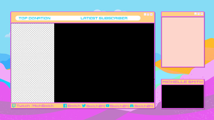 Placeit - Twitch Overlay Generator Featuring Colorful Webcam Frames for ...