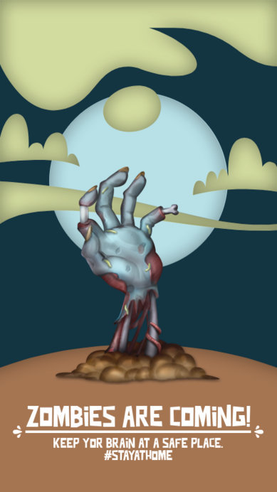 Placeit - Instagram Story Creator with a Zombie-Themed Graphic
