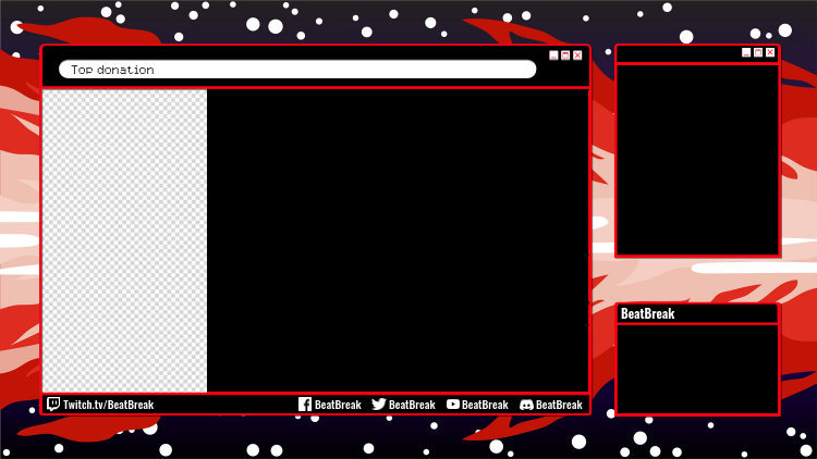 Placeit - Gaming Twitch Overlay Template Featuring an Illustrated Space ...