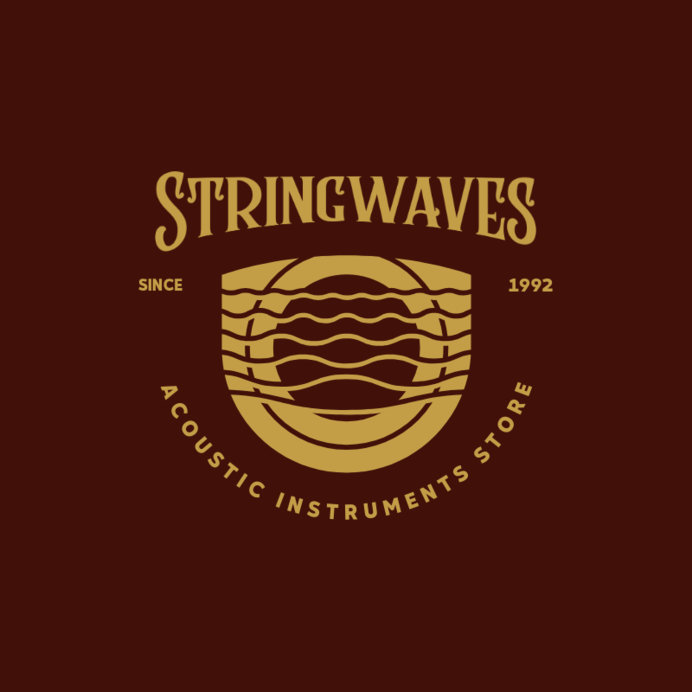 Placeit - Vintage Logo Creator for an Acoustic Musical Instruments Store