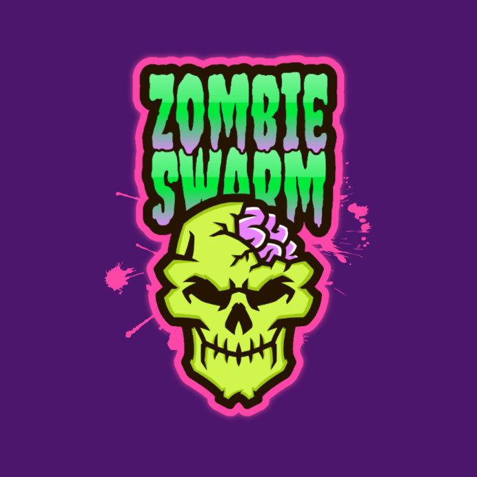 Placeit - Free Gaming Logo Template Featuring a Zombie Skull Graphic
