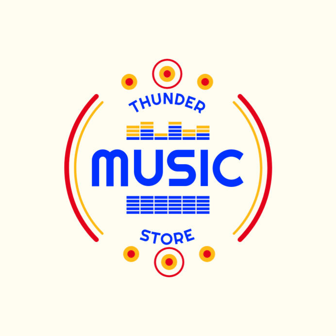 Placeit - Logo Maker for a Music Store Featuring Sound Graphics