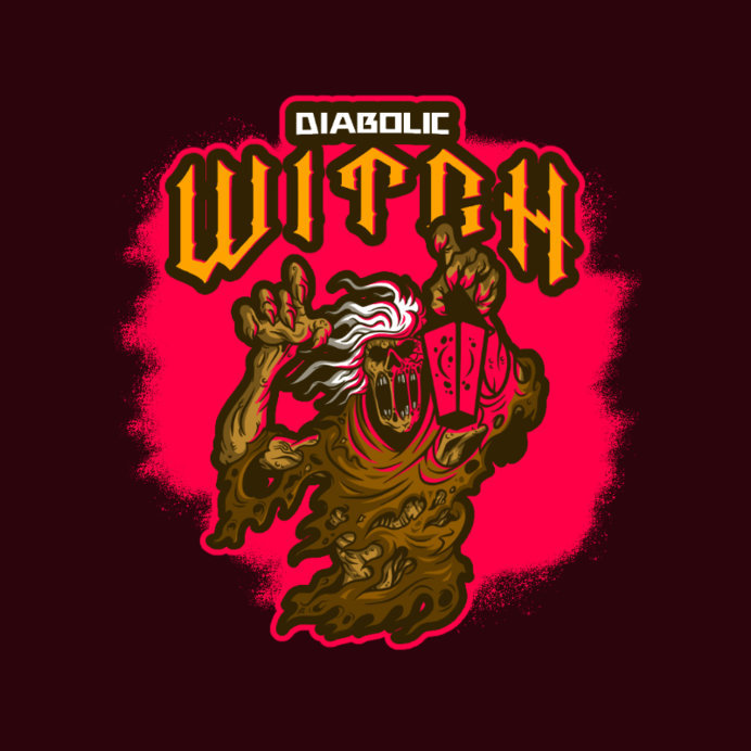Placeit - Logo Creator with a Diabolic Witch for a Gamer
