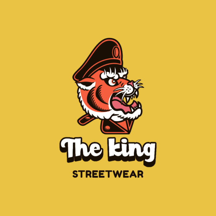 Placeit - Streetwear Logo Template with a Captain Tiger Character ...