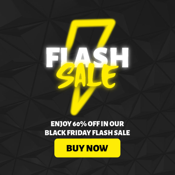 Placeit - Ad Banner Design Creator For a Flash Sale with a Neon-Lights ...