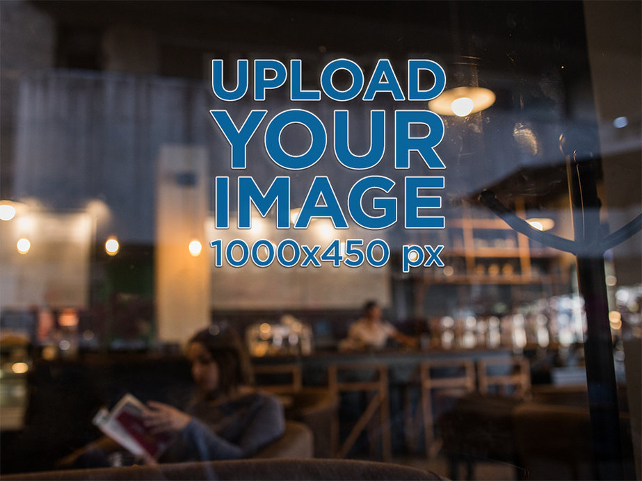 Placeit - Decal Mockup on a Window at a Coffee Shop