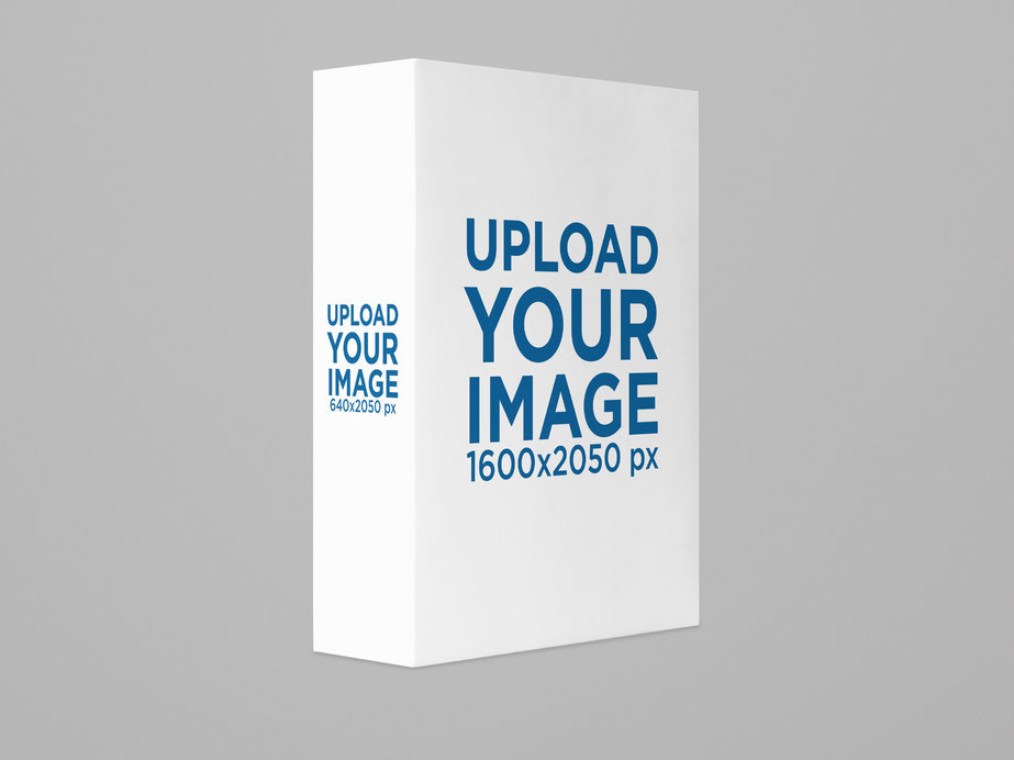 Placeit - Software Box Standing Over a Transparent Backdrop Mockup