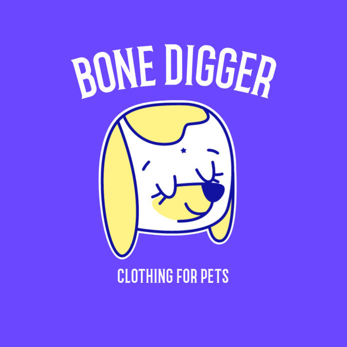 Placeit - Logo Maker for a Pets' Clothing Brand Featuring a Cute Dog ...