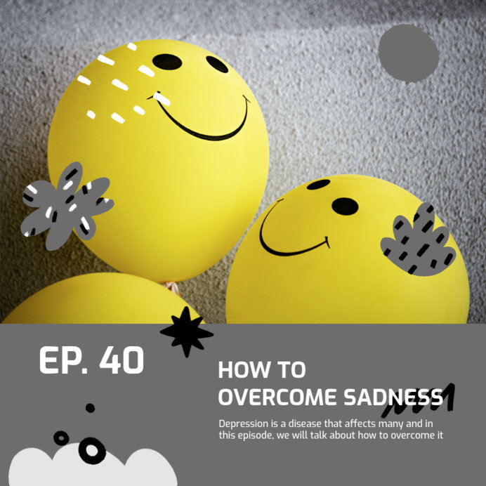 Placeit - Podcast Cover Generator for an Episode About Depression