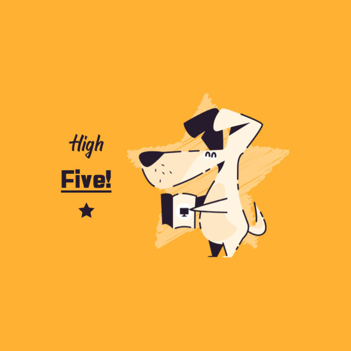 Placeit - Illustrated Logo Generator Featuring a Dog Reading a Tech Manual