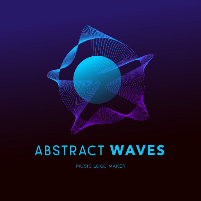 Placeit - Music Logo Generator Featuring Abstract Wavy Graphics