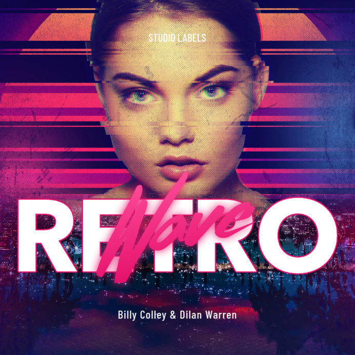 Placeit - Pop Album Cover Template Featuring Synthwave Graphics