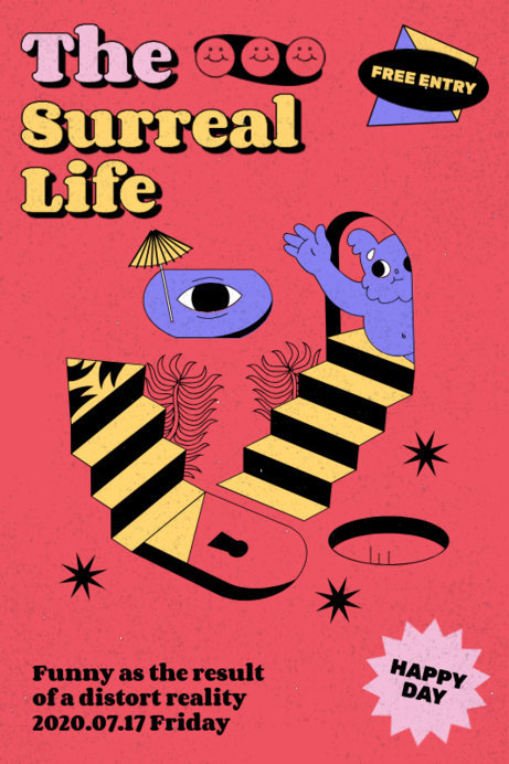 Placeit - Poster Design Maker Featuring Surreal Illustrations