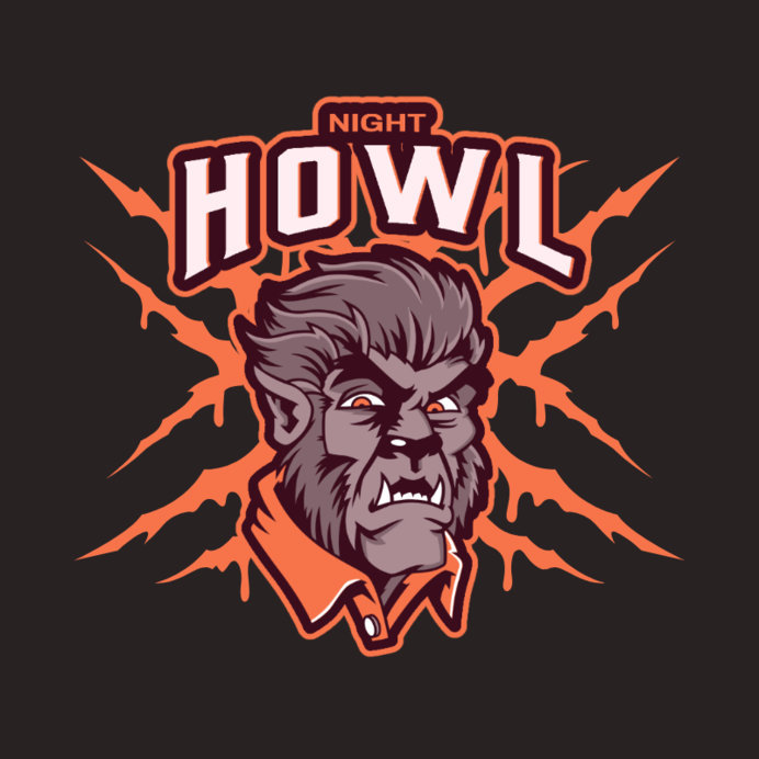 Placeit - Gaming Logo Template with an Illustration of a Classic Werewolf