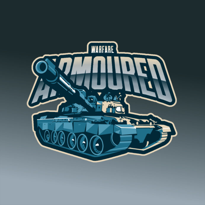Placeit - Gaming Logo Generator Featuring an Armored Tank Graphic