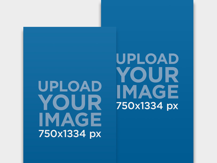 Placeit - Mockup of Two Mobile Screens Against a Transparent Background