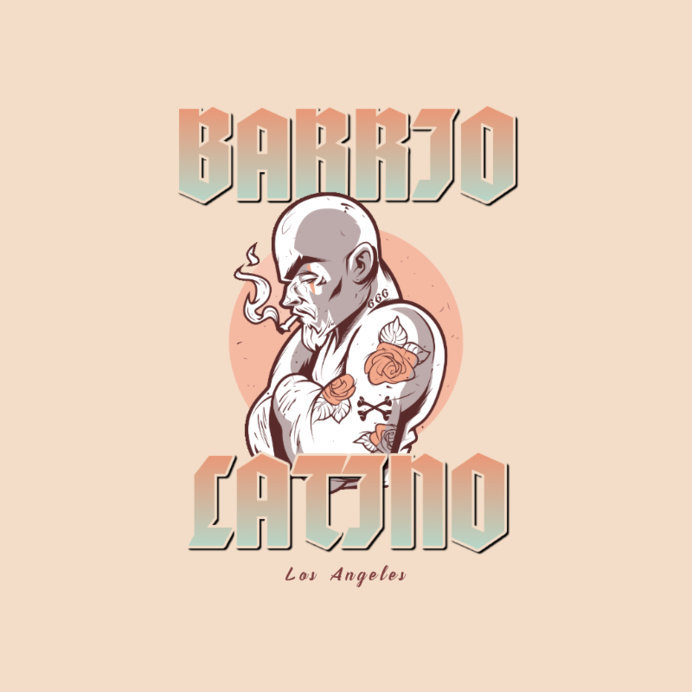 Placeit - Urban Clothing Brand Logo Generator Featuring a Tattooed Cholo