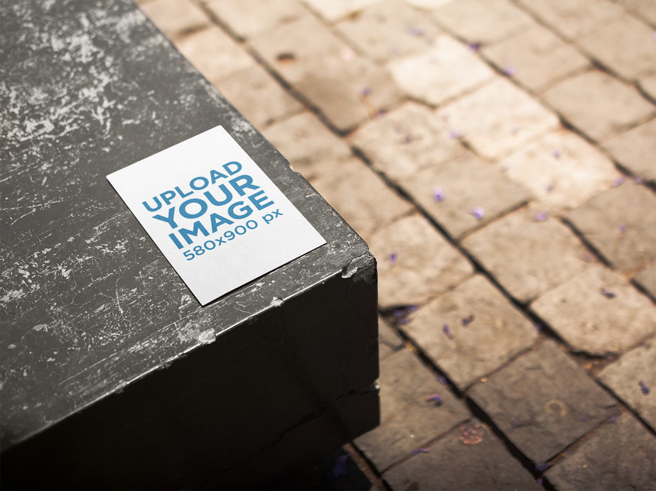 Placeit - Half Letter Flyer Template on a European Bench