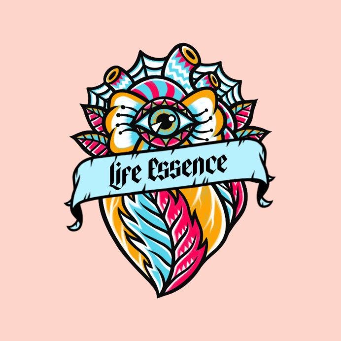 Placeit - Tattoo-Styled Logo Generator for a Psychedelic Rock Band