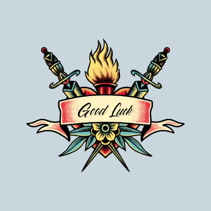 Placeit - Classic Rock Music Logo Template Featuring a Tattoo-Styled ...