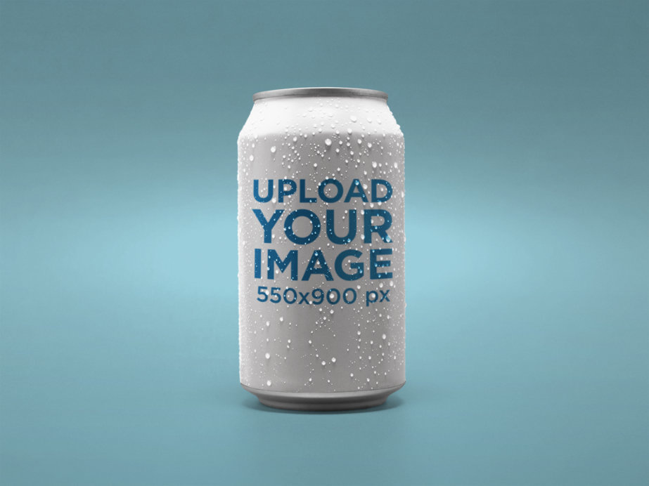 Placeit - Beer Can Template Over a Solid Color Background