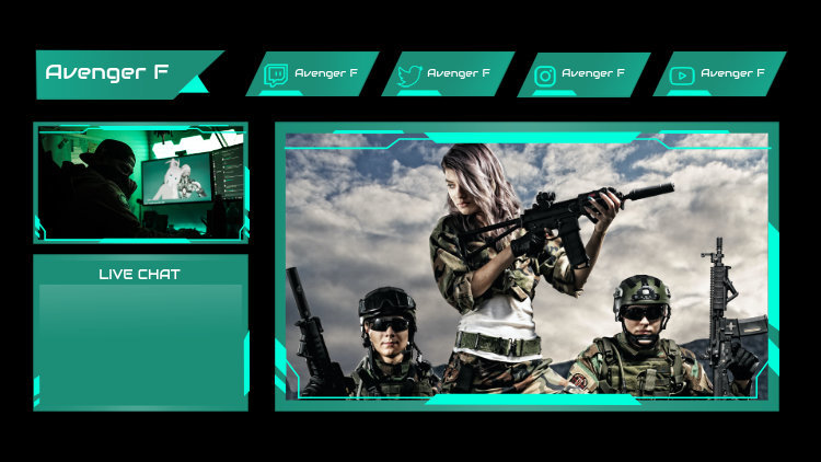 Placeit - Twitch Overlay Maker for a Battle Royale Match Livestream