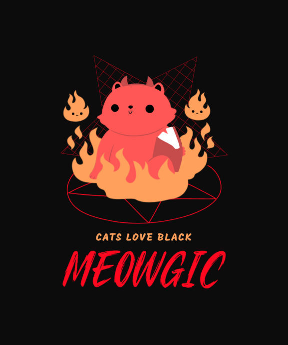 Placeit - Illustrated T-Shirt Design Maker Featuring a Cute Cat ...