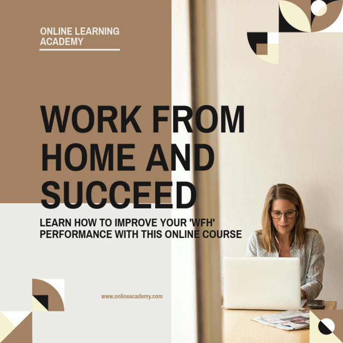 Placeit - Instagram Post Template for an Online Course About WFH ...