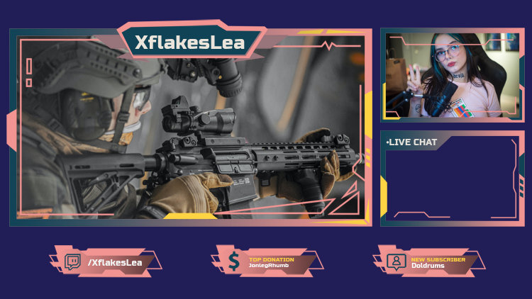 Placeit - Twitch Overlay Maker for an FPS Games Streamer