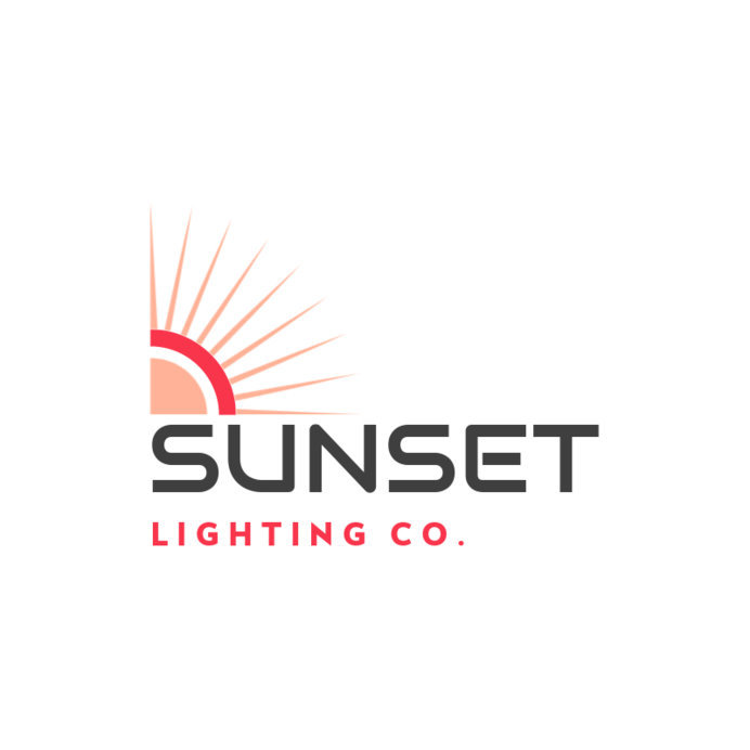 Placeit - Lighting Company Logo Generator Featuring an Abstract Sun Graphic