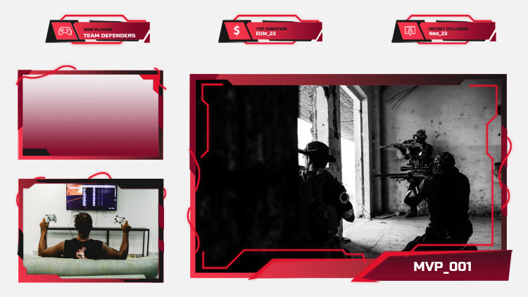 Placeit - Twitch Overlay Template for Survival Horror Titles Featuring ...