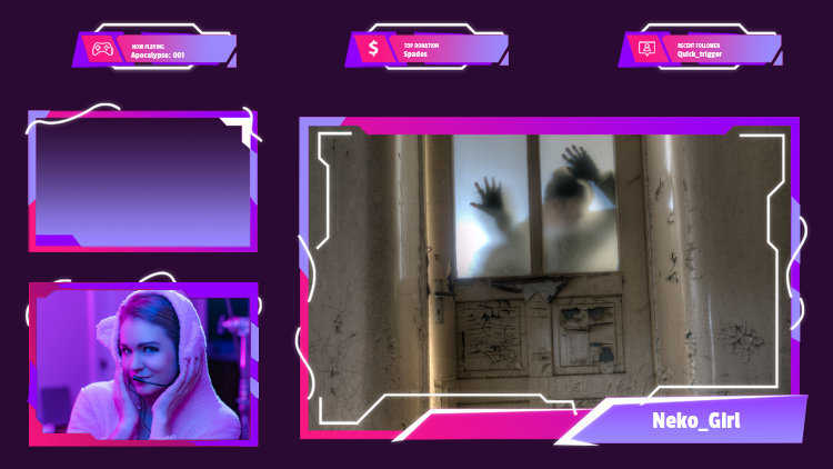 Placeit - Twitch Overlay Creator for a Survival Horror Gaming Steam